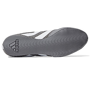 adidas Unisex Hog 4 Boxing Shoe, Grey/White/Black, 12 US Men
