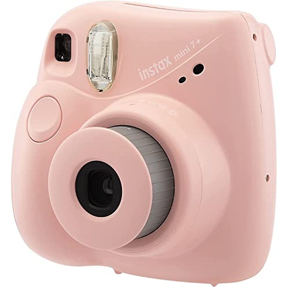 Fujifilm Instax Mini 7+ Camera, Easy to Operate, Portable, Handy Selfie Mirror, Polaroid Camera, Perfect for Beginners and Experts, Sleek and Stylish Design - Light Pink (Renewed)