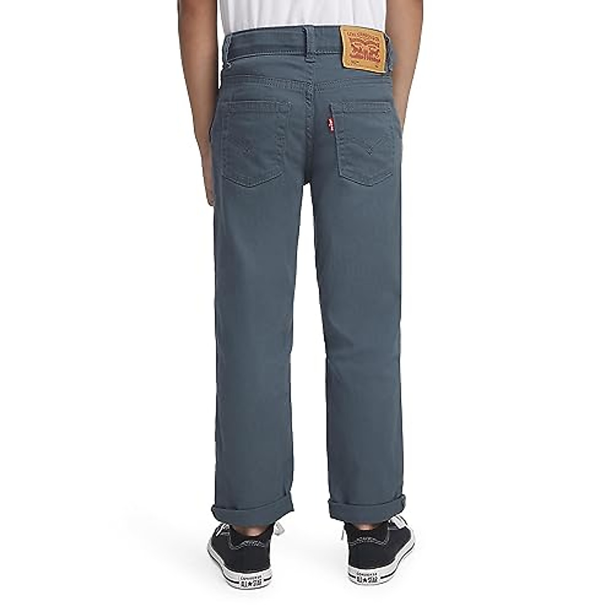 Levi's Boy's 502 Regular Taper Fit Chino Pants, Dark Slate, 10