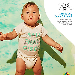 MAPTOTE Font One Piece - Unisex Baby Organic Cotton Short Sleeve Bodysuits - Philadelphia, 3-6 Months