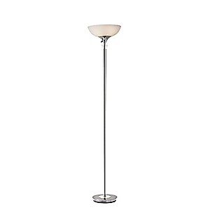 Adesso 5120-22 Metropolis 300W Torchiere, Floor Lamp, Chrome Finish