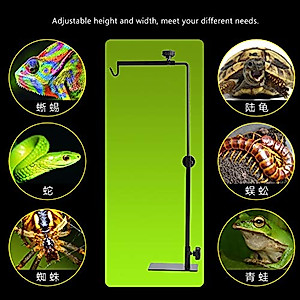 KSTEE Reptile Light Stand, Landing Lamp Stand, Adjustable Landing Light Lamp Stand Bracket for Pet Reptiles Tortoise Centipede Spider