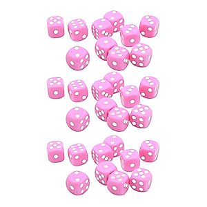 30PCS Dice Set, 16MM Plastic 6 Sided Round Corners Dice Cubes, Polyhedral Dice Set, Premium Rounded Corners Colored Bulk Dice for Classroom Teaching, Board Games, Dices Game ()