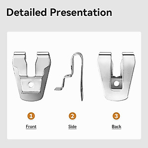 Belt Clip for Ryobi, 5Pcs Drill Clip for Tool Belt 633586002 636181001 Replacement Part with Screws, Stainless Steel Driver Hook for Ryobi and Ridgid 18 volt Tools Ullnosoo