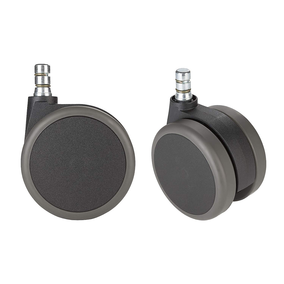 hjh OFFICE 3 inch Office Chair Caster Wheels 7/16 inch Stem Diameter (Set of 5) Casters for Hard Floors