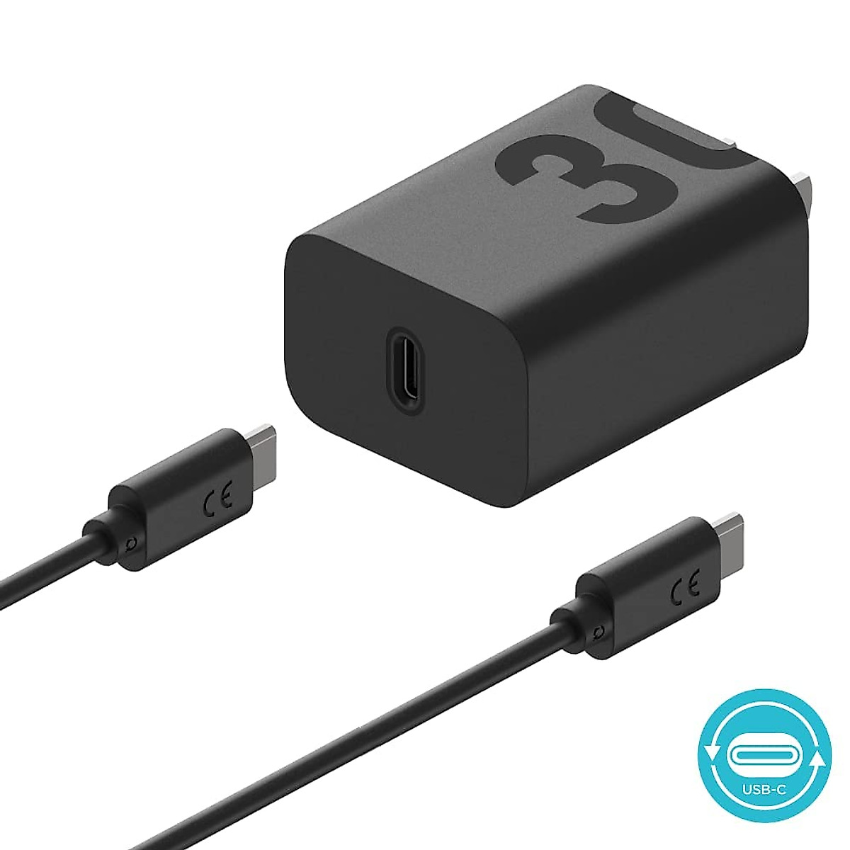 Motorola TurboPower 30 USB-C Charger with 1m USB-C to USB-C Cable for Moto G Power 5G (2024), Motorola Edge 5G UW, Edge+ (2022/2023), Edge Plus 5G UW (2022), Razr+ (2023), ThinkPhone by Motorola