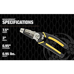 Southwire - 65028140 Tools & Equipment S816SOLHD Forged Wire Stripper: Strips 8-16 AWG SOL And 10-18 AWG STR, Shears 6-32 & 8-32 Bolts, Linesman Head; Heavy Duty Forged Steel.