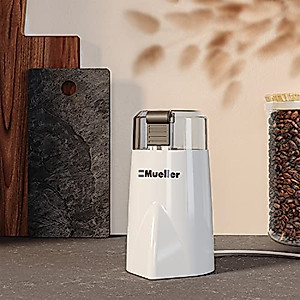 Mueller Austria HyperGrind Precision Electric Spice/Coffee Grinder Mill with Large Grinding Capacity and HD Motor also for Spices, Herbs, Nuts, Grains, White