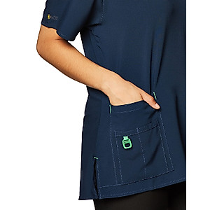 Carhartt Force Cross-Flex Women’s V-Neck Tech Top — Navy, Large