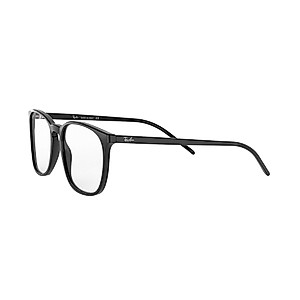 Ray-Ban RX5387 Square Prescription Eyeglass Frames, Black/Demo Lens, 54 mm