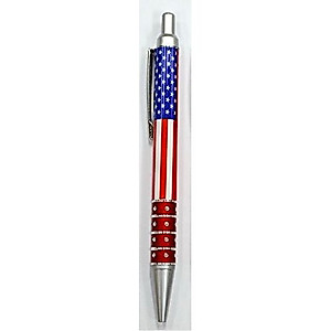 Colorful American Flag Ballpoint Pen- USA Souvenir (Red)