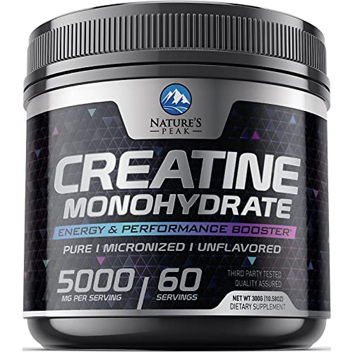 Creatine Monohydrate Powder - 100% Pure Micronized Creatine 5000mg (5g) - Creatine Pre Workout, Supports Muscle Building, Cellular Energy, Recovery & Strength, Vegan, Keto, Gluten-Free - 60 Servings