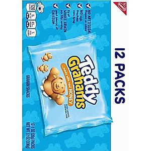 Teddy Grahams Honey Graham Snacks, 48 Total Snack Packs (4 Boxes)