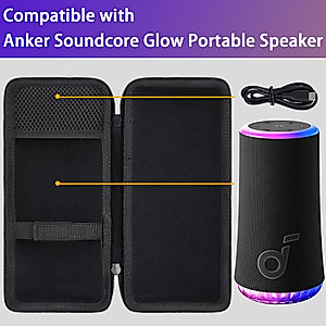 co2CREA Hard Case Compatible with Anker Soundcore Glow Portable Speaker