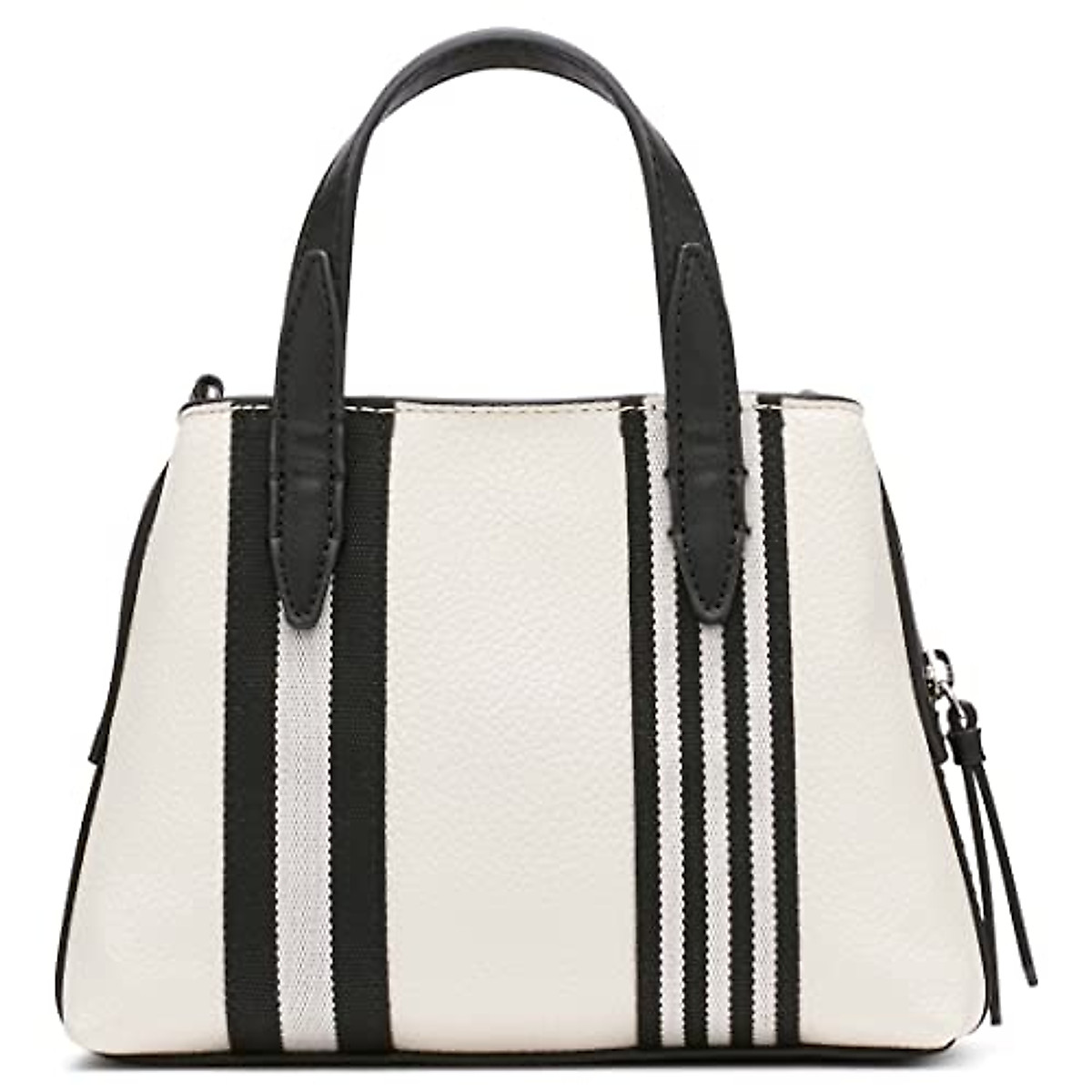 Calvin Klein Millie 2 in 1 Triple Compartment Mini Satchel Crossbody, Cherub White/Black