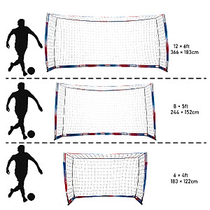ChamGoal Portable Soccer Goal Net for Backyard,Sports Net Instant Portable Collapsible Soccer Net, All Ages & Skill Level&Anywhere,for Training & Scrimmages,1 Goal + 1 Carry Bag(12X6 FT)