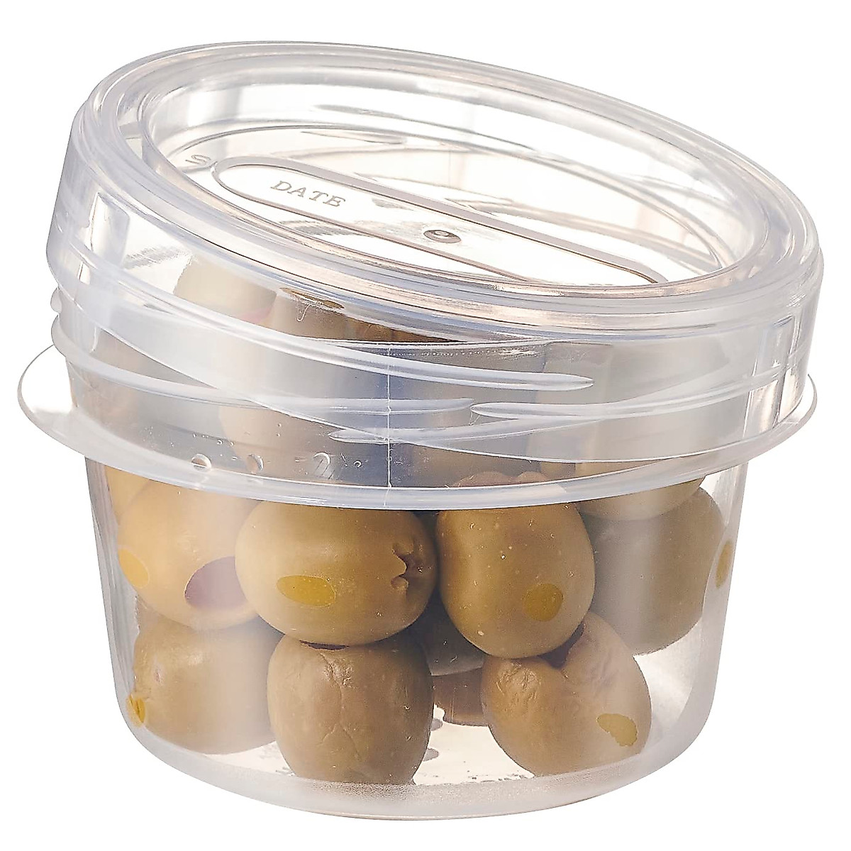 PLASTICPRO 12 Pack Twist Cap Food Storage Containers with Clear Screw on Lid- 4 oz Reusable Meal Prep Containers - Small Freezer Containers Microwave Safe Clear Plastic Food Storage