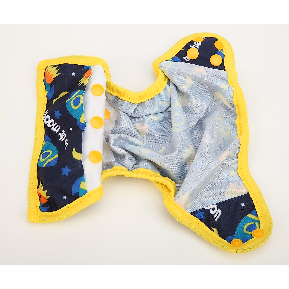 Sigzagor Newborn Baby Diaper Nappy Cover 8lbs-10lbs For Boys (To The Moon)