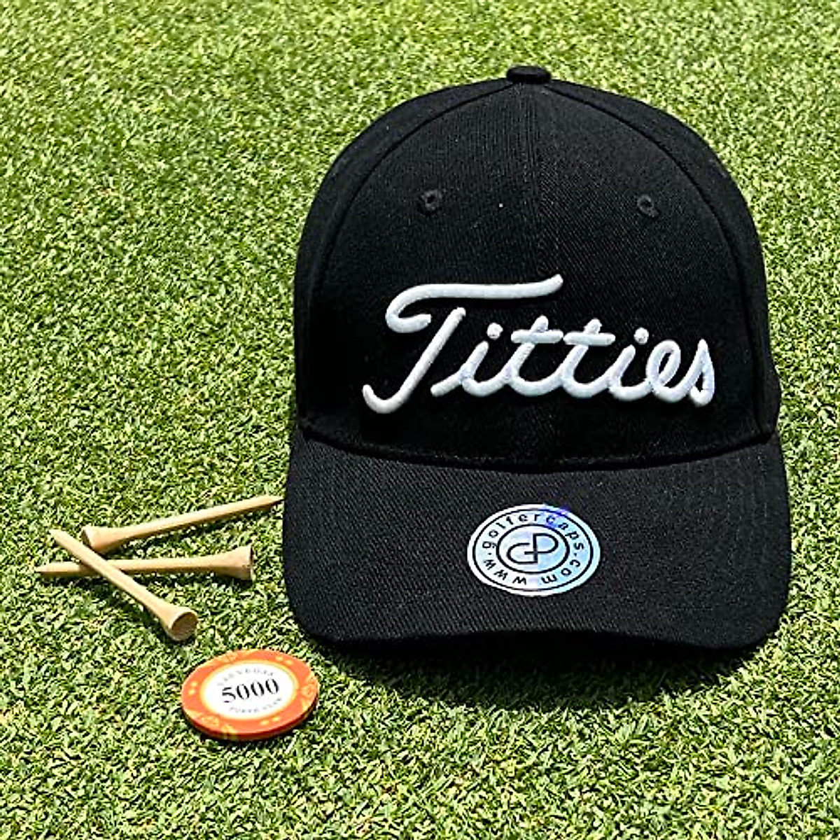 PowerGolf Original Titties Dad Cap – Classic Dad Hat with Adjustable Strapback