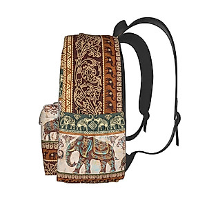 Nmbvcxz lotus elephants Backpack for Women 16.7 inch Travel Casual Laptop Backpack Lightweight Waterproof Durable Hiking Daypack