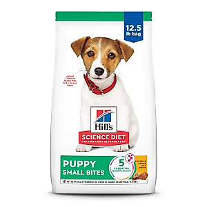 Hill's Science Diet Puppy, Puppy Premium Nutrition, Small Kibble, Dry Dog Food, Chicken & Brown Rice, 12.5 lb Bag