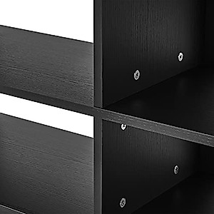 Panana Black TV Stand for 50 inch TV, Storage Shelves, Entertainment Center, Media Console, Living Room, Bedroom