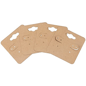 joycraft Earring Cards - 2" Kraft Earring Display Holder Cards, 100Pcs Blank Paper Cards with 6 Holes, Jewelry Display Cards for Selling, Hanging Earring, Jewelry,DIY Crafts, Retail