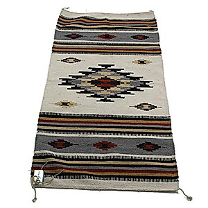 Onyx Arrow Southwest Area Rug, 32 x 64 Inches, Center Diamond, Cream/Black/Multi
