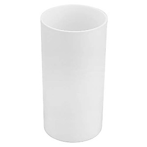 Bathroom Accessories Set 6 Piece - Trash Can, Toothbrush Holder, Toothbrush Cup, Soap Dispenser, Soap Dish, Toilet Brush Holder - Modern Bathroom Decor Set (Extra White)