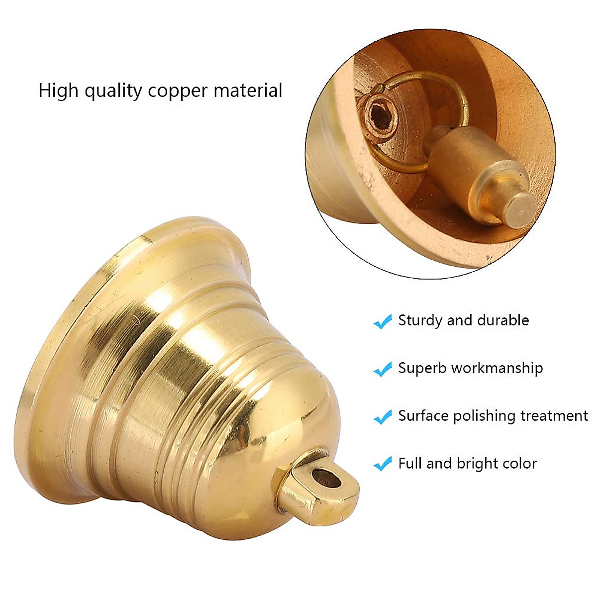 Copper Bell, Lucky Bell, Buddhist Supplies for Wind Bell Doorbells Car Hanging Rattles Home Decoration