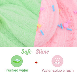 4 Pack Upgrade Cloud Slime Kit with New Stickers, Super Smooth, Soft and Spreadable,Scented DIY Slime Supplies for You, Party Favor, Birthday