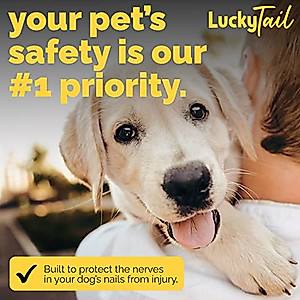 LuckyTail - Dog Nail Grinder - Small & Large Dogs - Whisper Quiet Operation (30- 50dB) - Powerful 2-Speed Motor - LED Light - Rechargeable - Pet Grooming Kit - Dog Nail Trimmers - Pet Nail Grinder