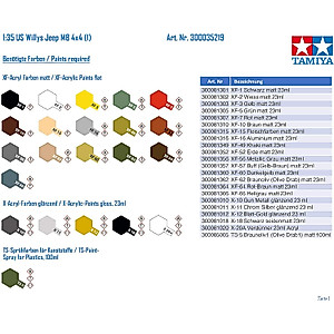 TAMIYA Jeep Willys 1/4 Ton 4X4 Hobby Model Kit