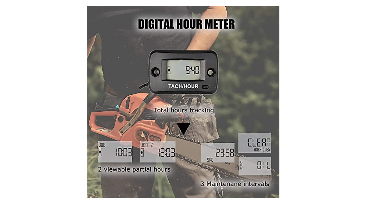 HonorMeet Digital Lawn Mower Tachometer - Real-Time RPM
