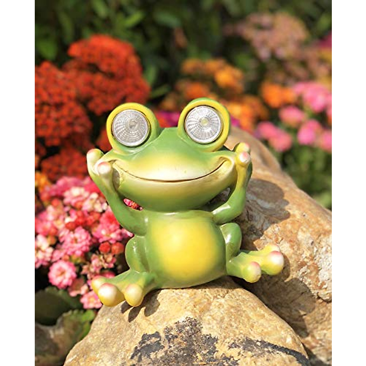 TIBLEN Solar Powered Frog Outdoor LED Garden Light Decor (Hear - NO)