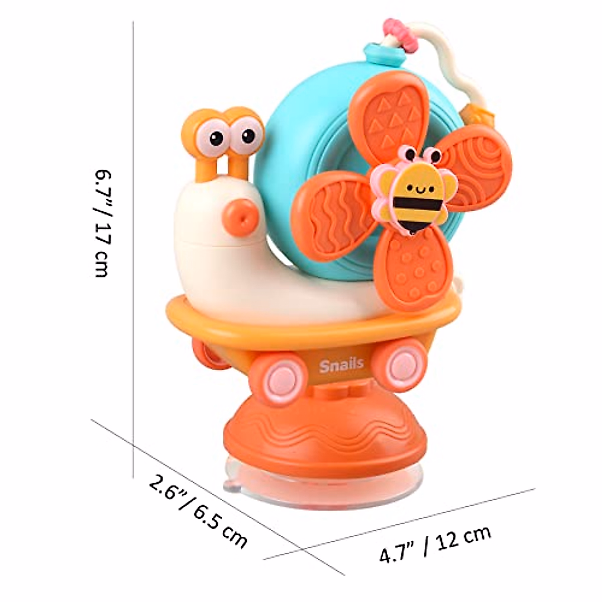 Baby Suction Cup Spinner Toys - Toddler Sensory Montessori Educational Fine Motor Skills Toys Learning Activities - Gifts for 6 9 12 18 Month Age 1 2 3 One Two Year Old Boys Girls Infant Bath Toys