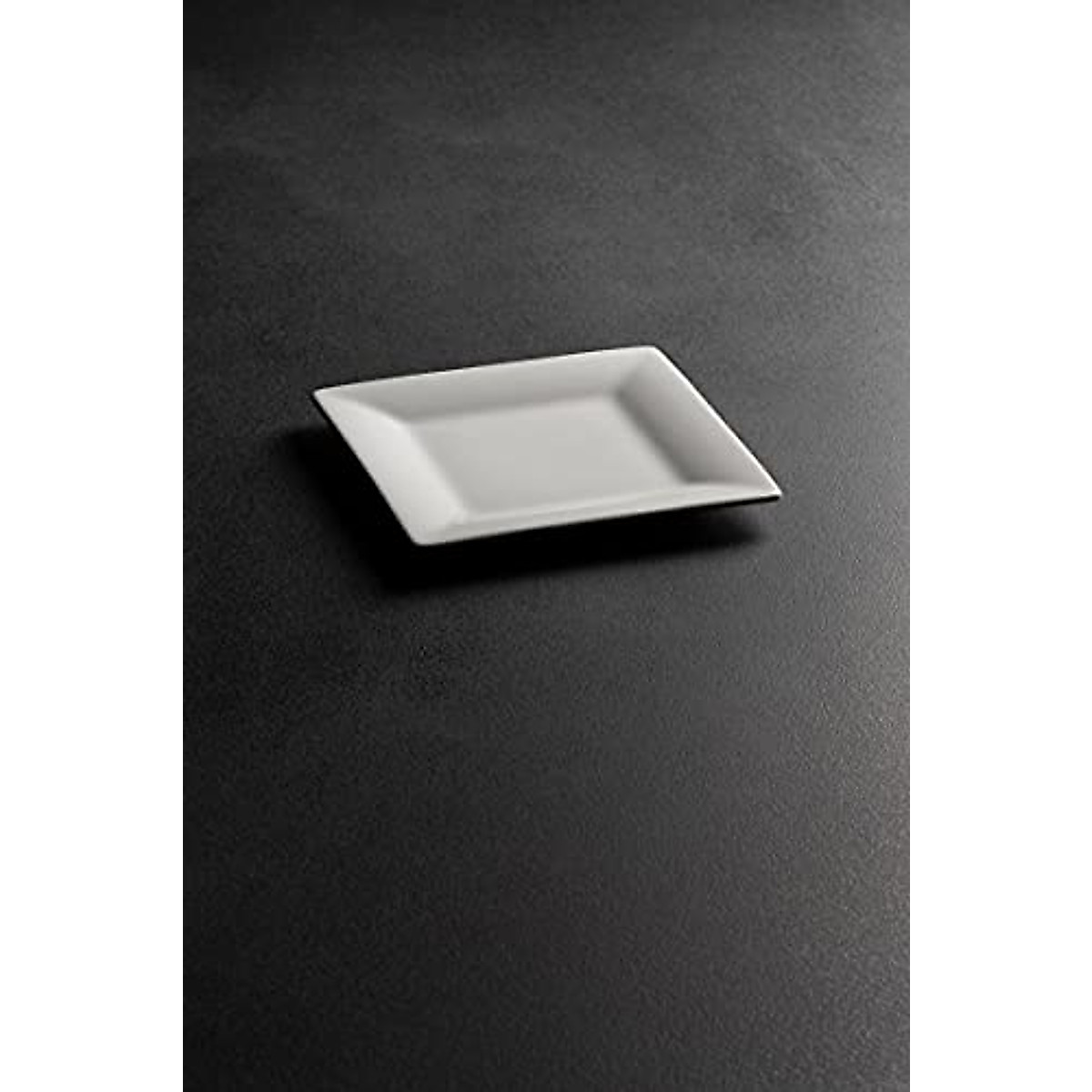 10 Strawberry Street Ceramic Simply White 6" Square Appetizer Plate, Set of 6