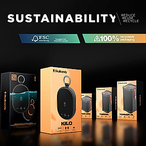 Skullcandy Terrain XL Wireless Bluetooth Speaker - IPX7 Waterproof Portable Speaker, 18 Hour Battery, Nylon Wrist Wrap, True Wireless Stereo