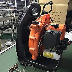 Backpack Gas Powered Leaf Blower, Grass Lawn Blower Air Cooling Commercial 2 Stroke 42.7cc Gas Powered Leaf Blower for Lawn Care, Debris, Yard, Work Around The House (Black)