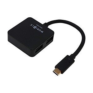 Miyoshi SAD-HH03/BK MCO USB-C Compatible, USB 3.1, 4 Ports, Hub Function, Host Adapter, Black