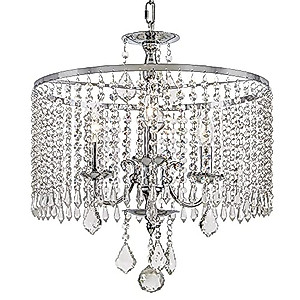 Home Decorators Collection 3 Light Polished Chrome Chandelier with K9 Crystal Dangles Model 1001789669