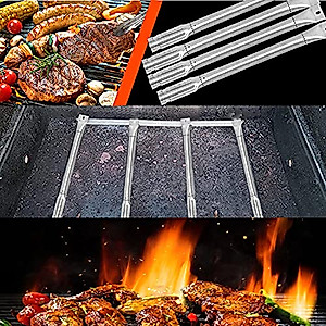 Plowo Stainless Steel Grill Burners Replacement for Charbroil 463248108 463248208 463268007 463268008 463268606 461262407, Thermos 461262407, 15 7/8", 4-Pack
