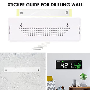 Decibel Meter Wall Hanging Sound Level Meter 11 inch Large LED Display Noise Temperature Humidity Meter with Alarm Icons Indicator Wide Applications for Classroom, Studio, Home, Factory
