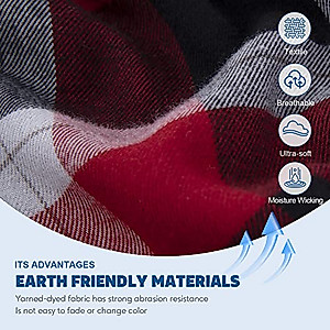 Men's Pajama Shorts Comfy Yarn-dye Woven Sleep Shorts Plaid Bottoms Loungewear Sleepwear 2 Pack