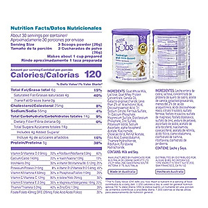 Aussie Bubs Australian Goat Milk-Based Toddler Formula, For Kids 12-36 months, Made with Fresh Goat Milk, 28.2 oz