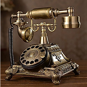 XICHEN Resin imitation copper Vintage STYLE ROTARY Retro old fashioned Rotary Dial Home and office Telephone
