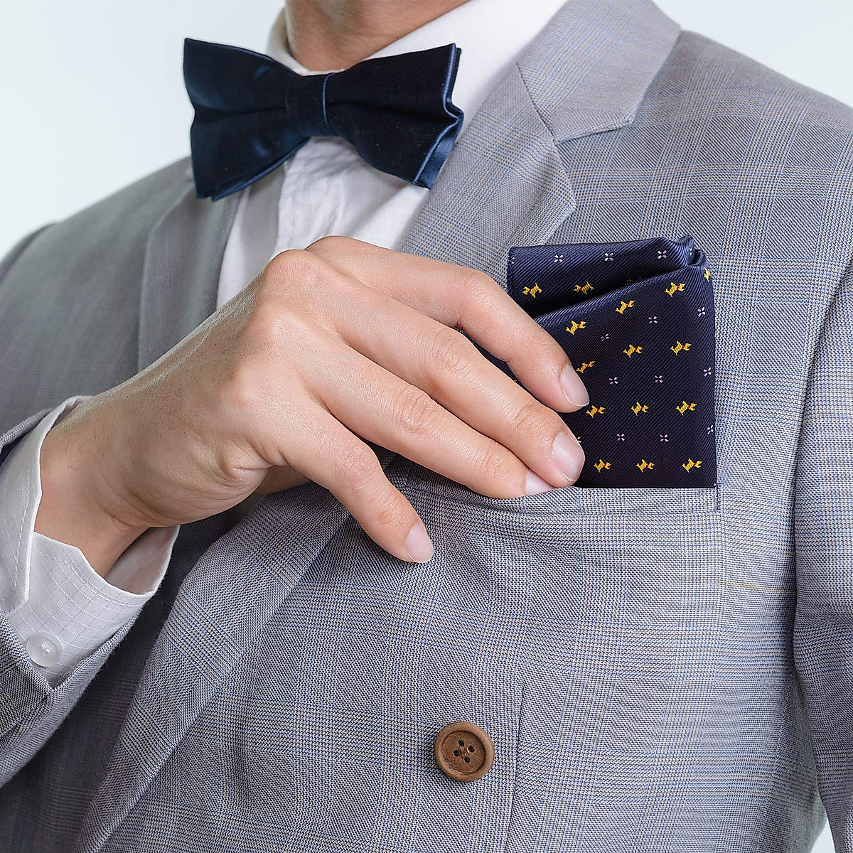 SATINIOR 36 Pieces Men's Pocket Square Handkerchief Suit Pocket Square for Men Soft Colored Hankies for Men Party Wedding, Multicoloured, 8.3 x 8.3 Inch