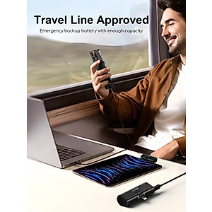 Dsuy 5000mAh 2 Packs Portable Phone Charger iPhone with Built-in Cable, MFi Certified Portable Power Bank External Battery Pack Charger Compatible with iPhone 14/13/12/11/XR/8 Plus Pro Max Series