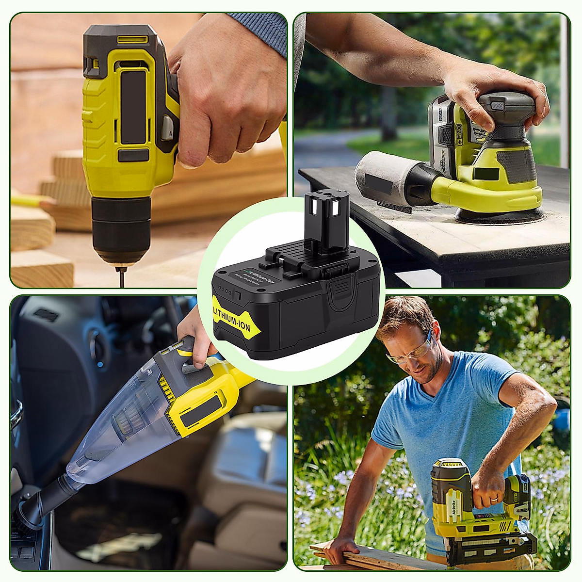 MAFACBAC P189 18V Battery Replacement: for Ryobi 6.0 AH Lithium-ion 18 Volt One Plus P108 P102 P103 P104 P105 P107 Drill Tools-PBP005 Cordless Power Lithium Battery