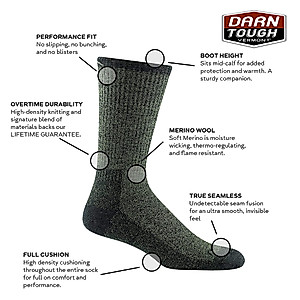 DARN TOUGH (Style 1982) Men's Nomad Hike/Trek Sock - Moss, XL